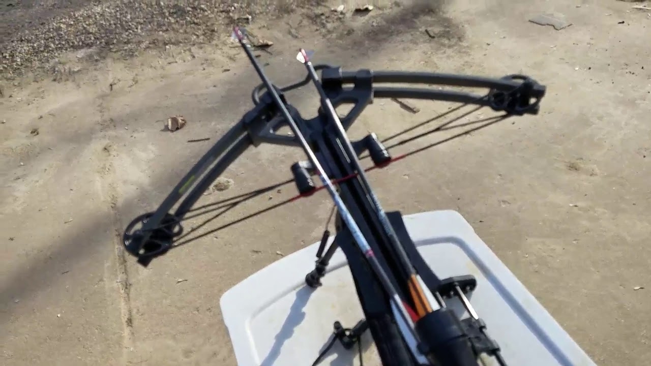 20 inch verses a 22 inch crossbow bolt. - YouTube