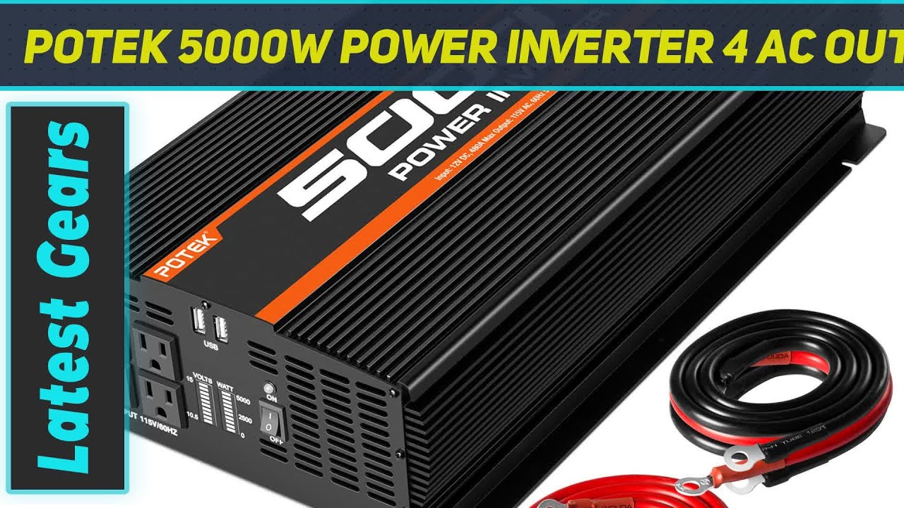 POTEK 5000W Power Inverter 4 AC Outlets - Short Review - YouTube