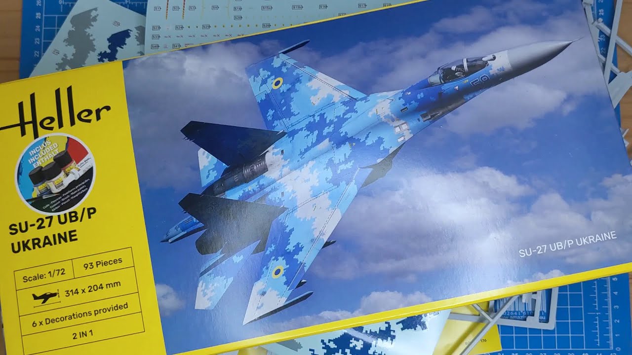 Heller Starter Kit Su-27 UB/P Ukraine What's in the Box - YouTube