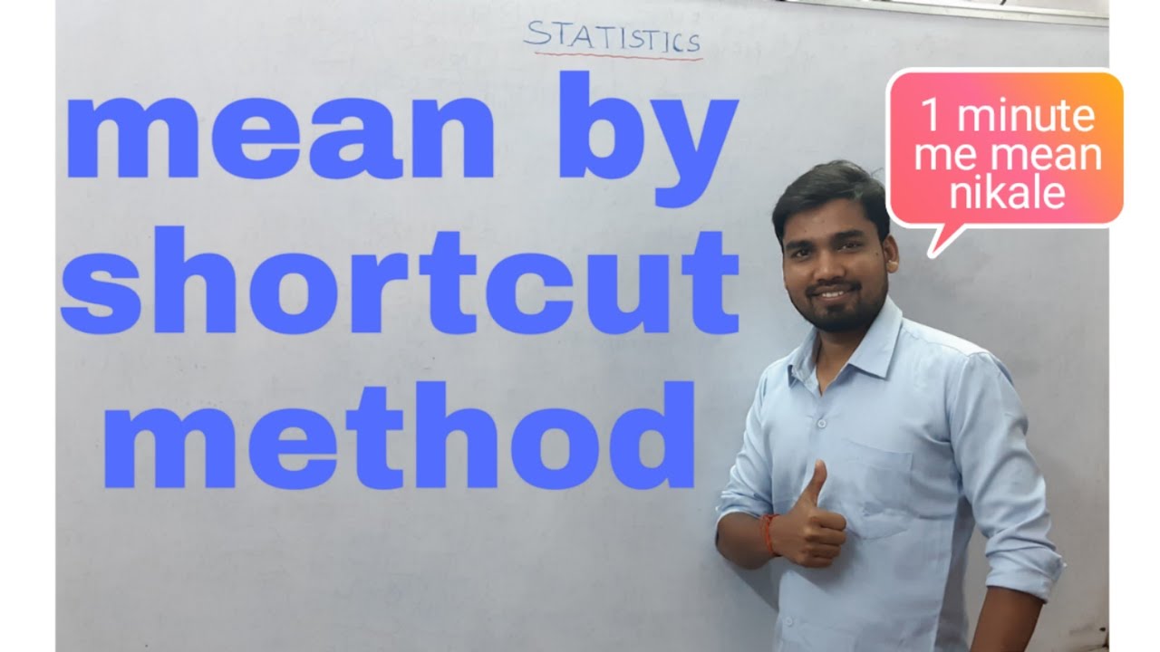 Mean by shortcut method | By Rohit sir | Vertex learning point - YouTube
