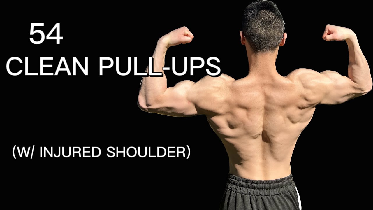 54 pull-ups with a shoulder injury - YouTube