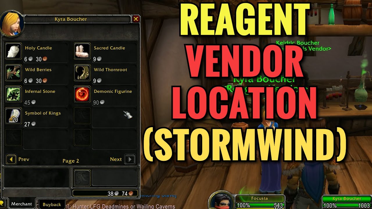 Stormwind Reagent Vendor Location - WoW Classic - YouTube
