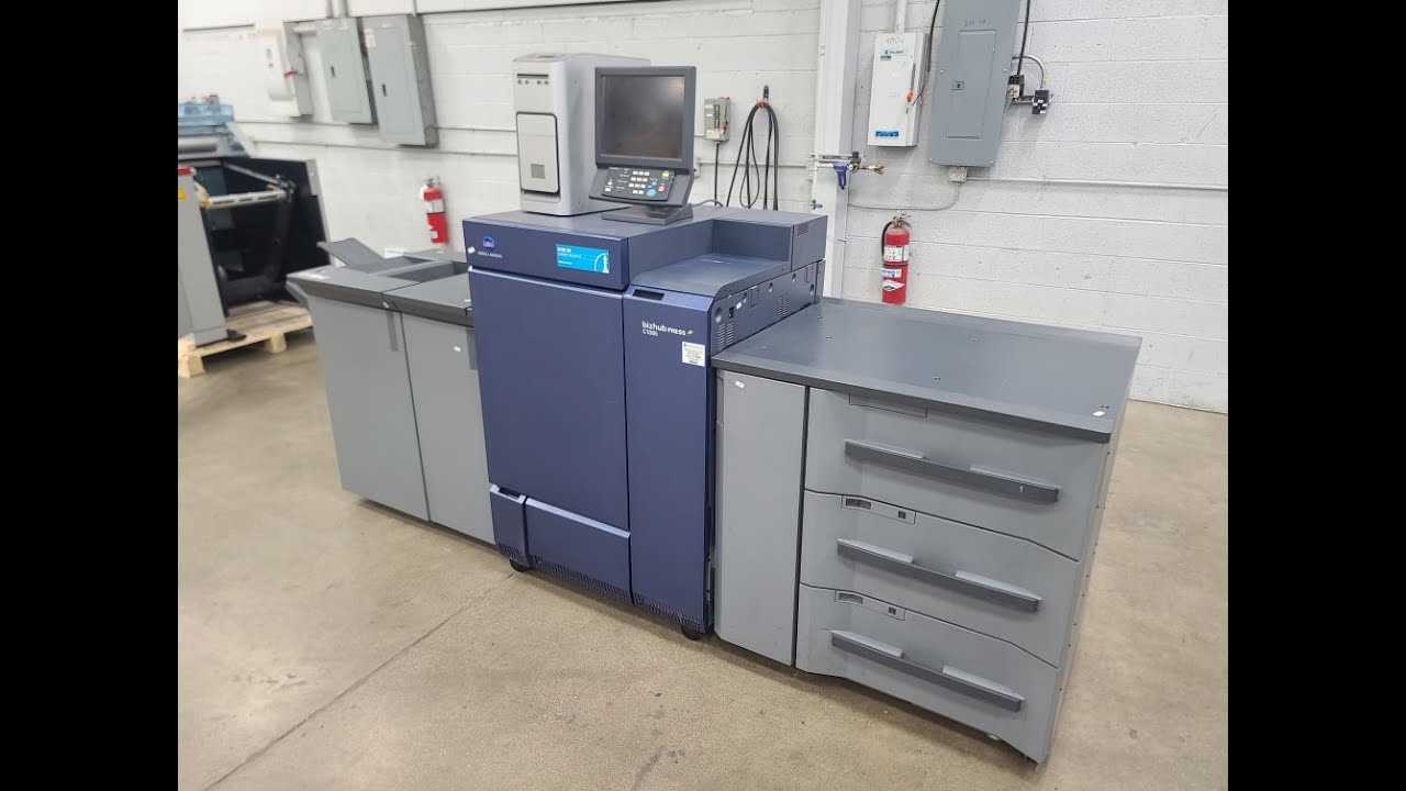 2015 Konica Minolta Bizhub C1085 Digital Press - YouTube