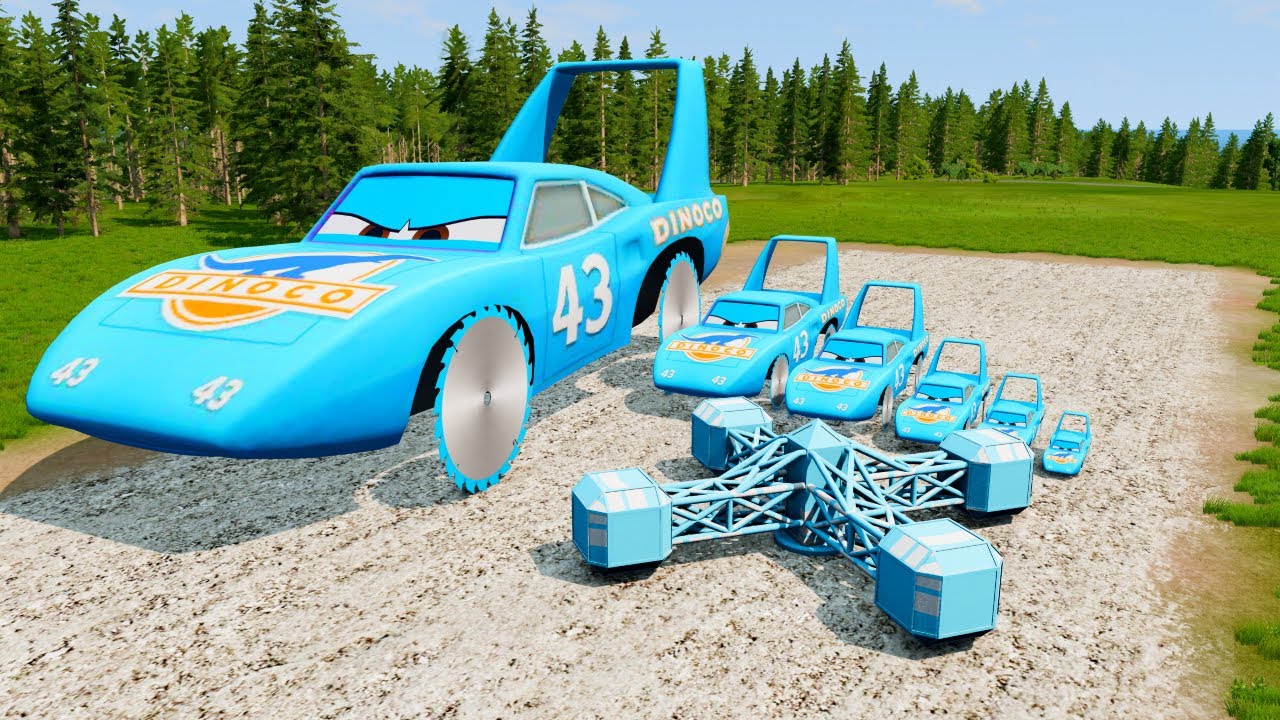 Giant & Small King-Dinoco Cars vs Spinner BeamNG.Drive - YouTube