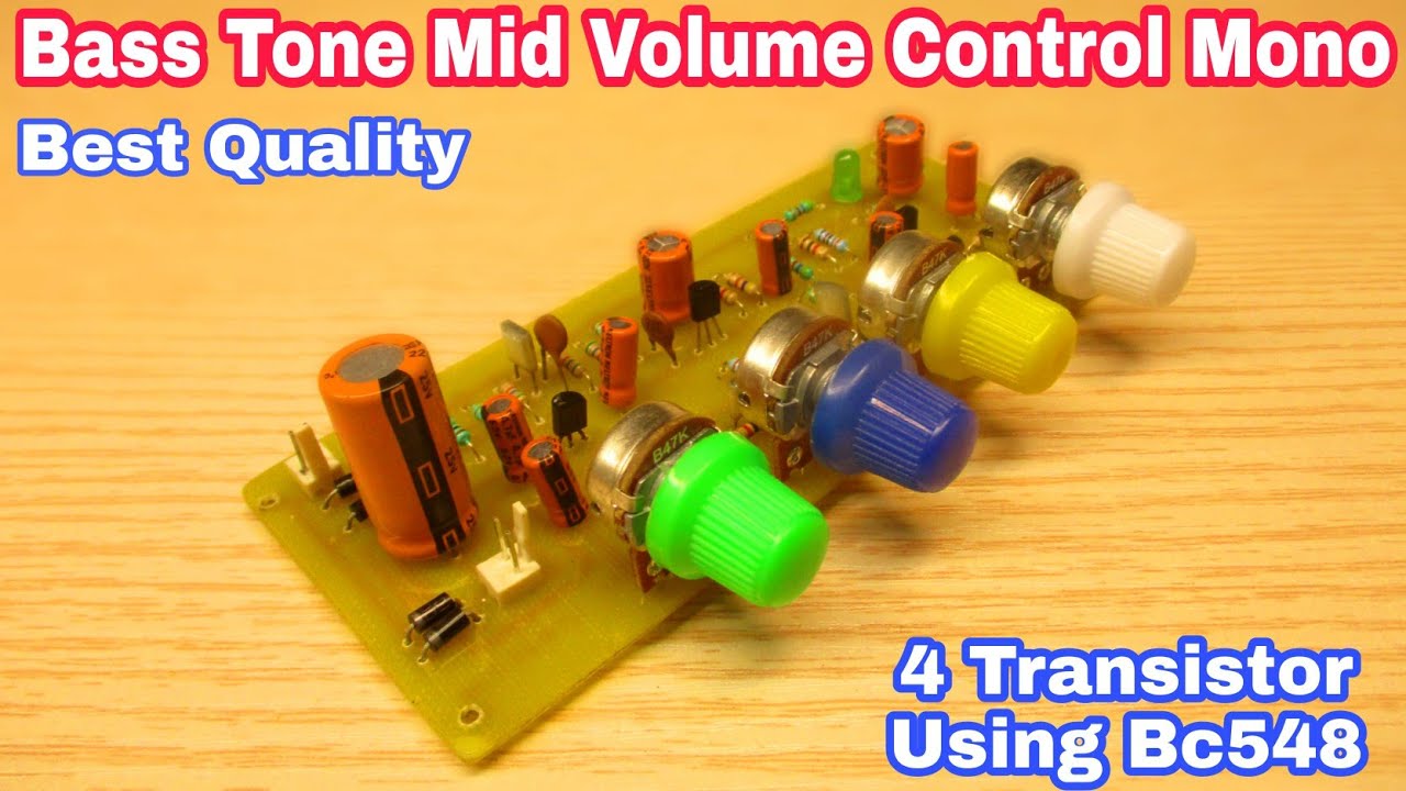 Bass Treble Mid & Volume Control Board Mono High Watt Amplifier - YouTube