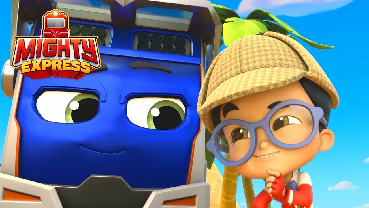 Milo & Nico Follow the Footprints 🐾| Mighty Express Clips | Cartoons ...