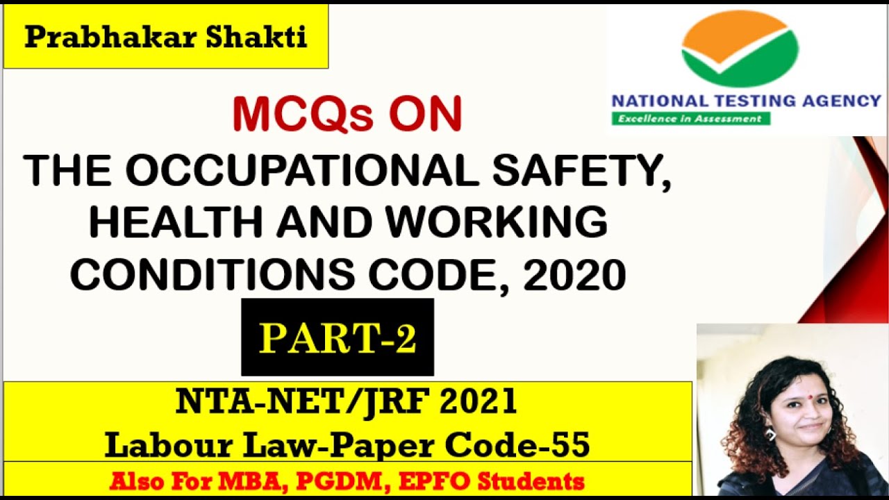 MCQs ON THE OCCUPATIONAL SAFETY HEALTH AND WORKING CONDITIONS CODE mcqs-on-the-occupational-safety-health-and-working-conditions-code