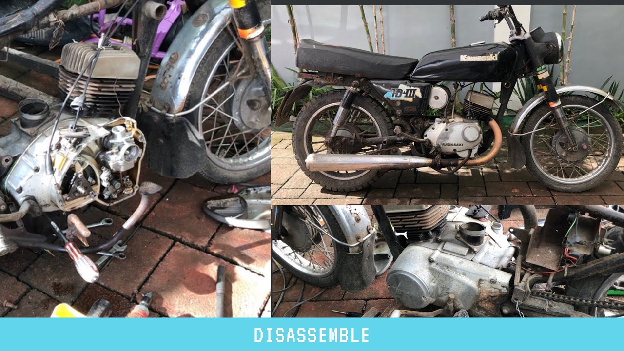 1996 Kawasaki HD3 Cafe Racer Full Disassemble - YouTube