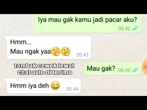 Prank nembak Cewek Lewat Chat Whatsapp diterima? - YouTube