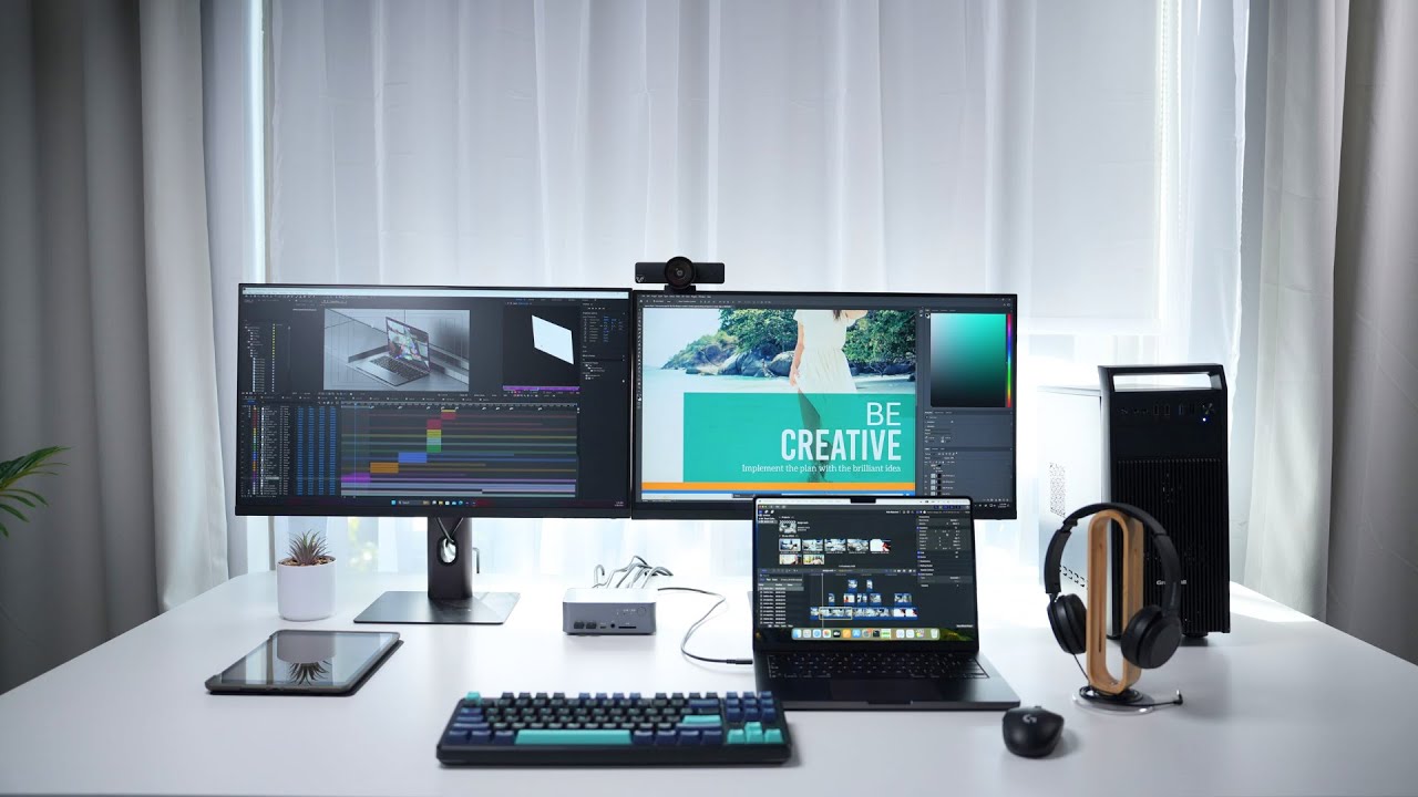 Dual-screen KVM Switch with Docks for Graphic Designers/Video Editors (iDock C10) - YouTube