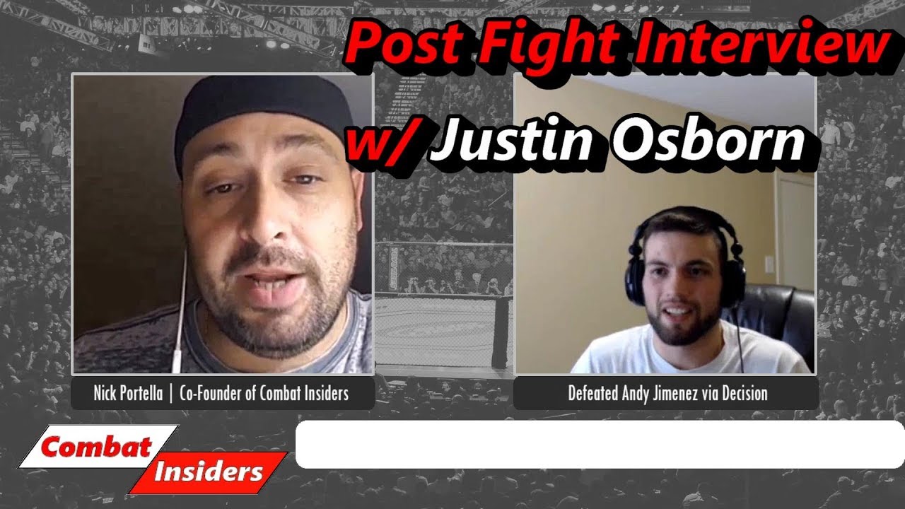 Post Fight Interview w/ Justin Osborn - YouTube