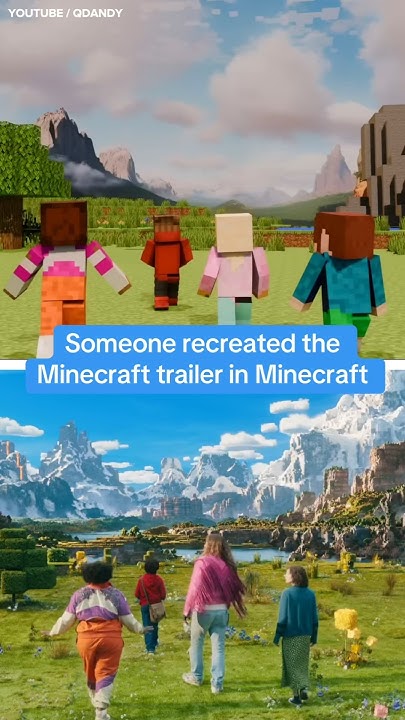 Recreating Minecraft trailer #shorts #minecraft #minecraftmovie - YouTube