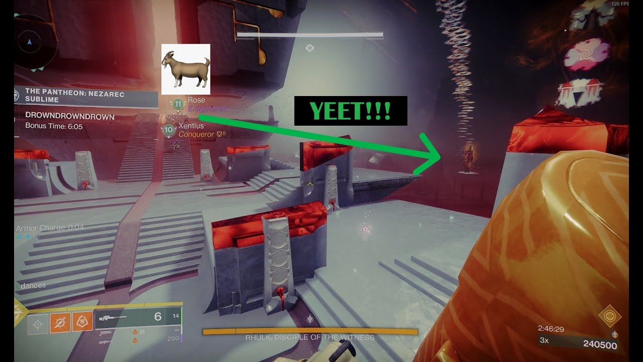 Rhulk YEET Cheese - Rose 1st try! Pantheon Raid week 4 - Destiny 2 # ...