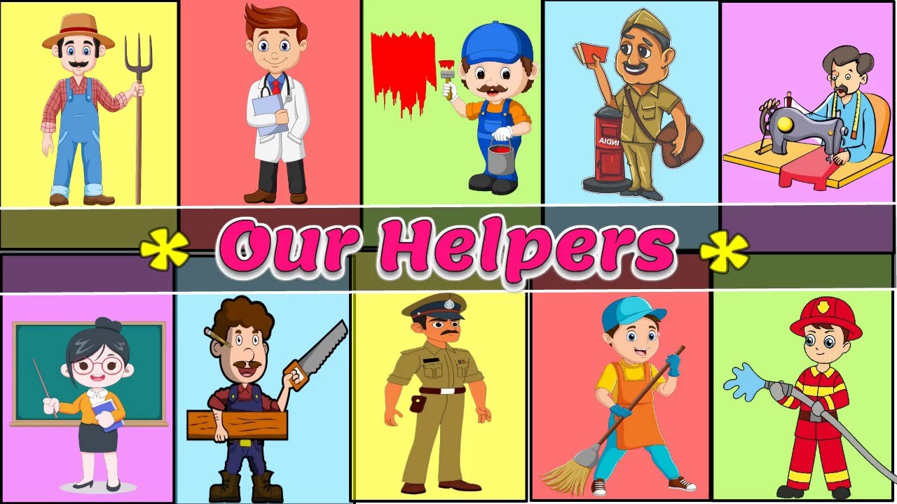 Our Helpers👩‍⚕️👩‍🌾 | Community Helpers For Kids | our helpers names and ...