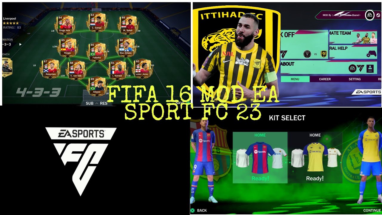 FIFA 16 mod EA sports fc 23 new update app+data+obb ABGAMER - YouTube