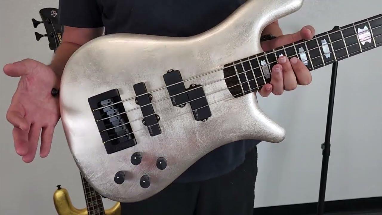 Spector USA NS-2 4-String Bass Silver Leaf! - YouTube