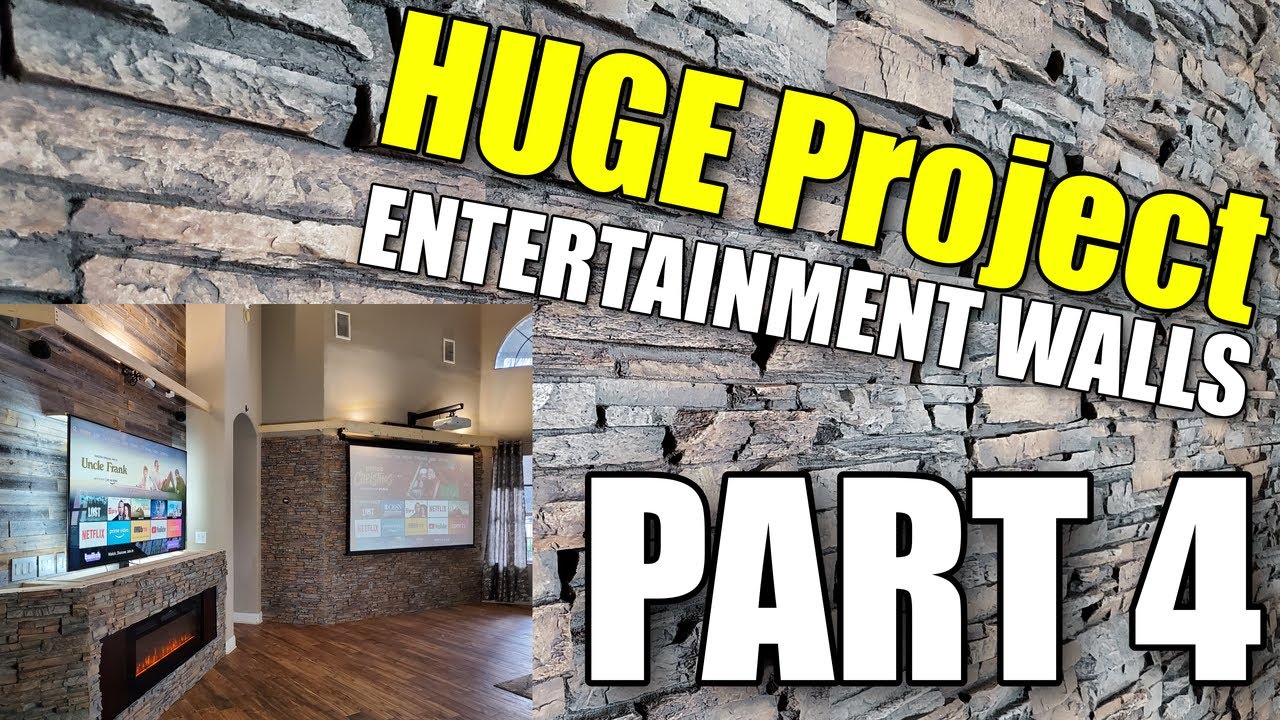 Entertainment Room/Walls | Part 4 | INSTALLING Faux Stone Panels ...