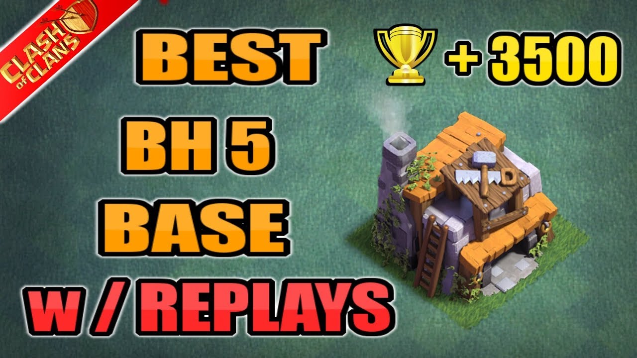 Best Builder Hall 5 Base w/ Replays |CoC NEW BH5 Base Update 2017 | BH5 ...