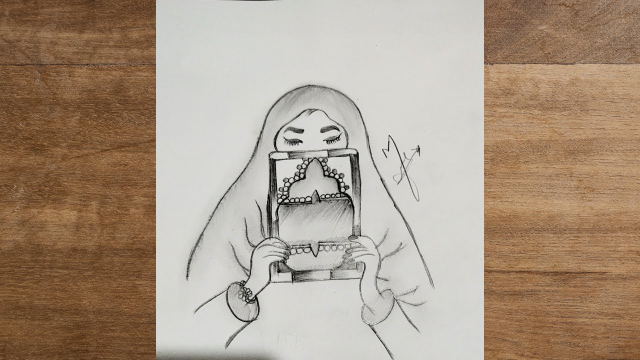 How to Draw a Muslim Girl Drawing Easy for Beginners - YouTube