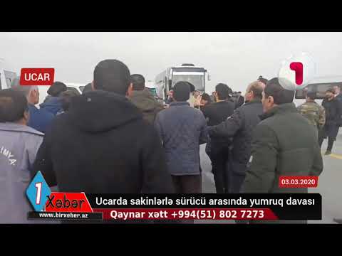 Ucarda yolu kəsən sakinlərlə sürücü arasında yumruq davası