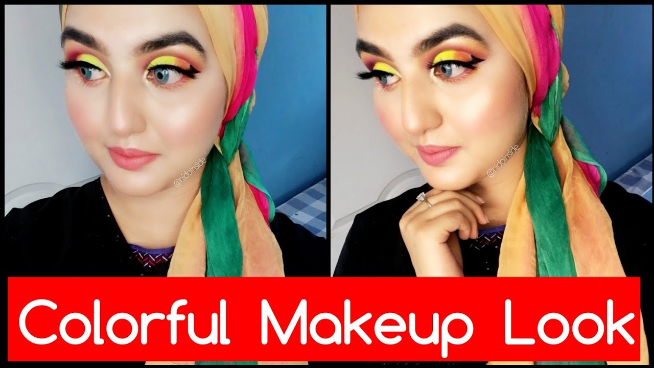 Colorful Makeup Tutorial || Nidoinside - YouTube