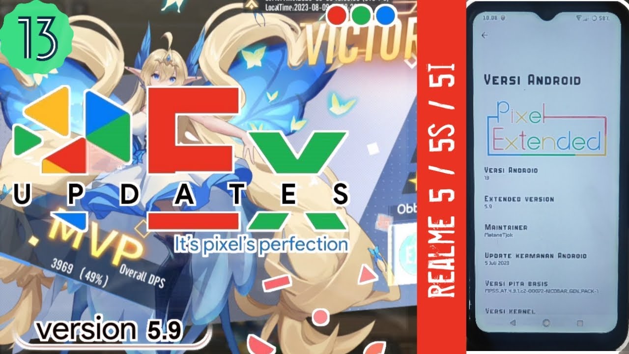 Pixel Extended 5.9 di Realme 5 / 5i / 5s | Custom Rom Android 13 ...