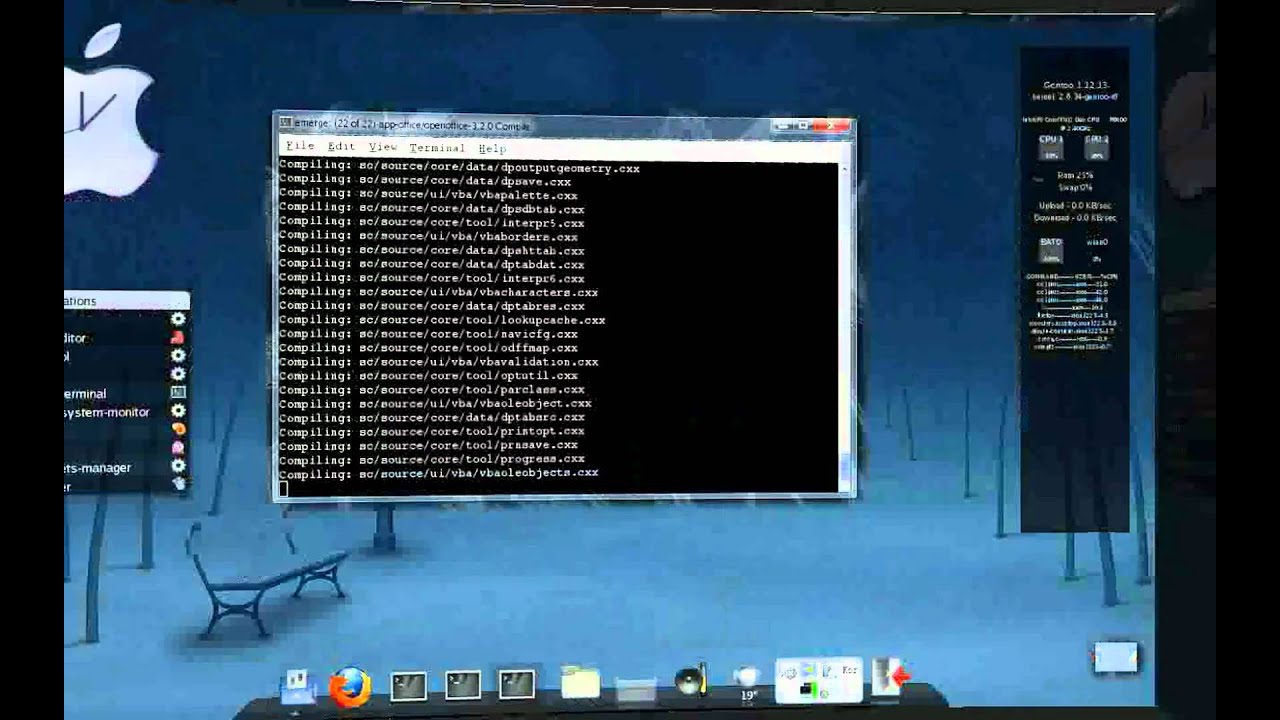 Gentoo Linux with Compiz - YouTube