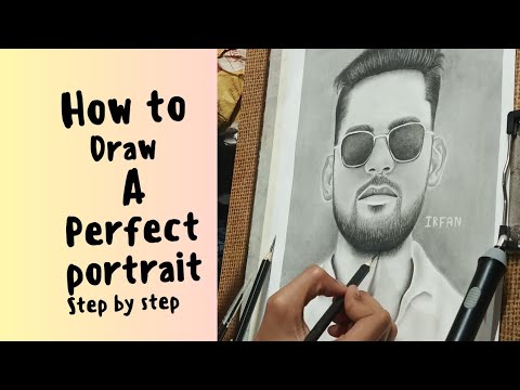 How to draw a perfect portrait step by step. #trending #stepbystep # ...