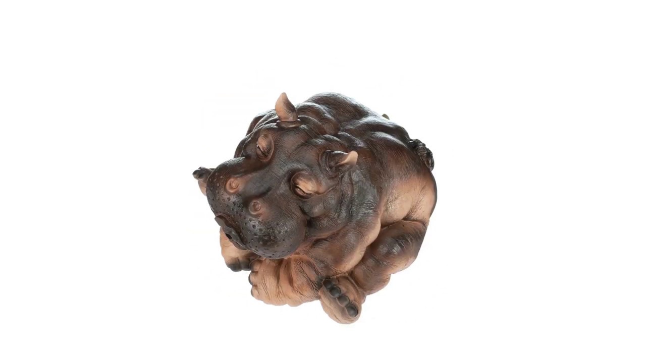 Design Toscano's Hanna, the Hippo Spitter Piped Statue - YouTube