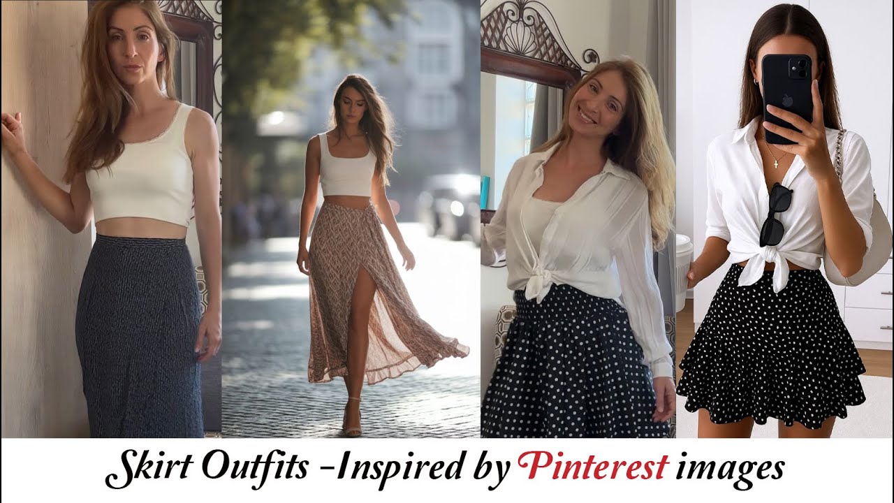 Skirt outfits Inspired by Pinterest images - YouTube