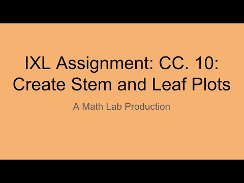 IXL G8 CC10 Create Stem and Leaf Plots - YouTube