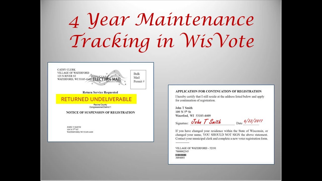 Four Year Maintenance WisVote Features - YouTube