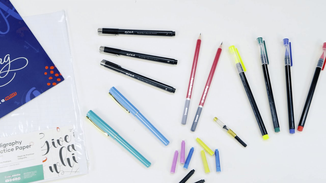 Hand Lettering Kit 26pc Product Demo - YouTube