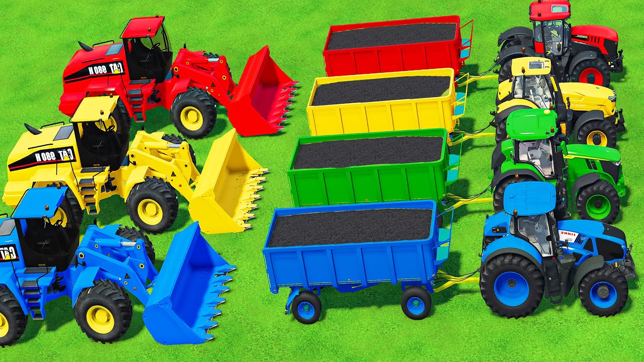 Garage of Colors! TRANSPORT CANOLA with ROAD TRAIN and FAST TRACTORS to ...