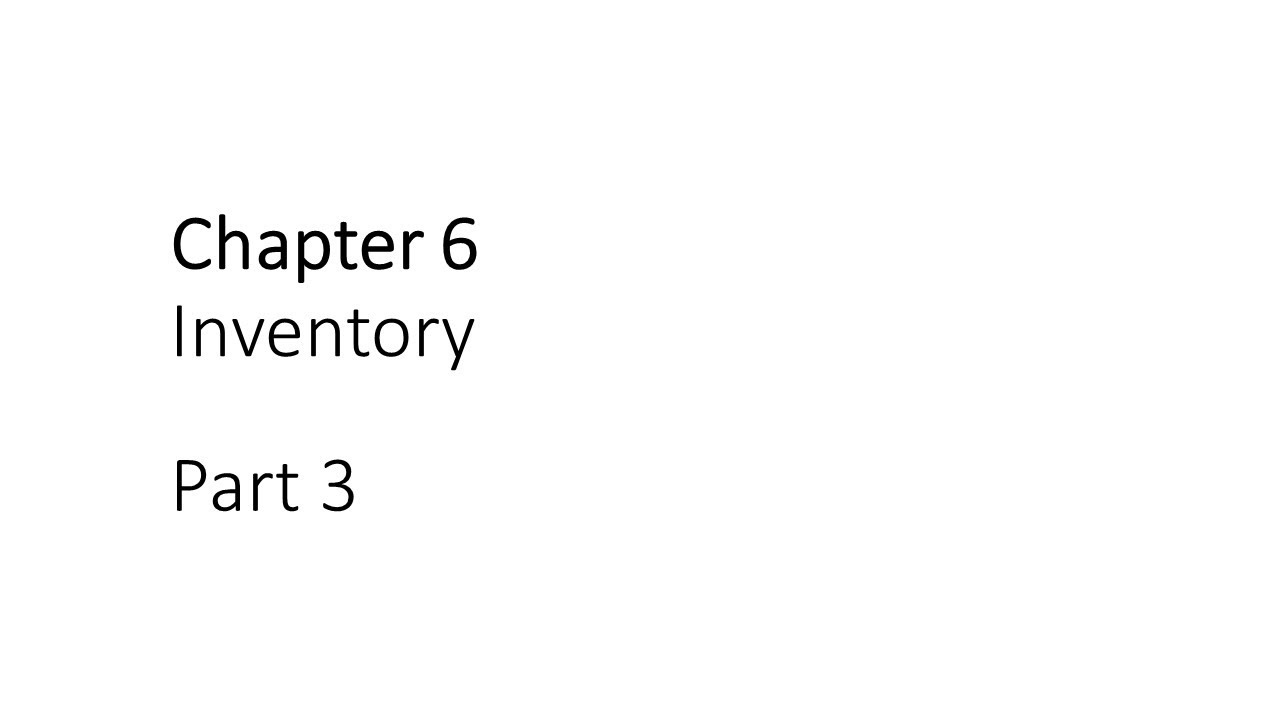 Principles in Financial Accounting Chapter 6 Part 3 - YouTube