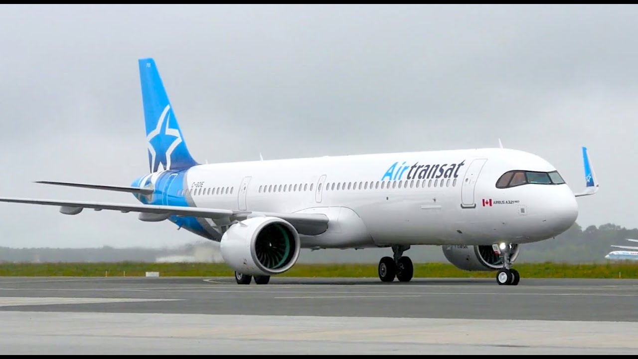 Actu Aero /// Airbus A321LR Neo Air Transat - Bordeaux (France) - YouTube