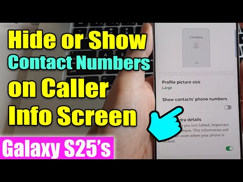 📲 How to Hide or Show Contact Numbers on Caller Info Screen | Samsung ...