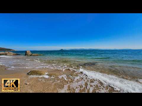 4K Ocean Waves ASMR 🌊 Relaxing Beach Sounds for Sleep, Study & Meditation | Hinode Beach, Japan