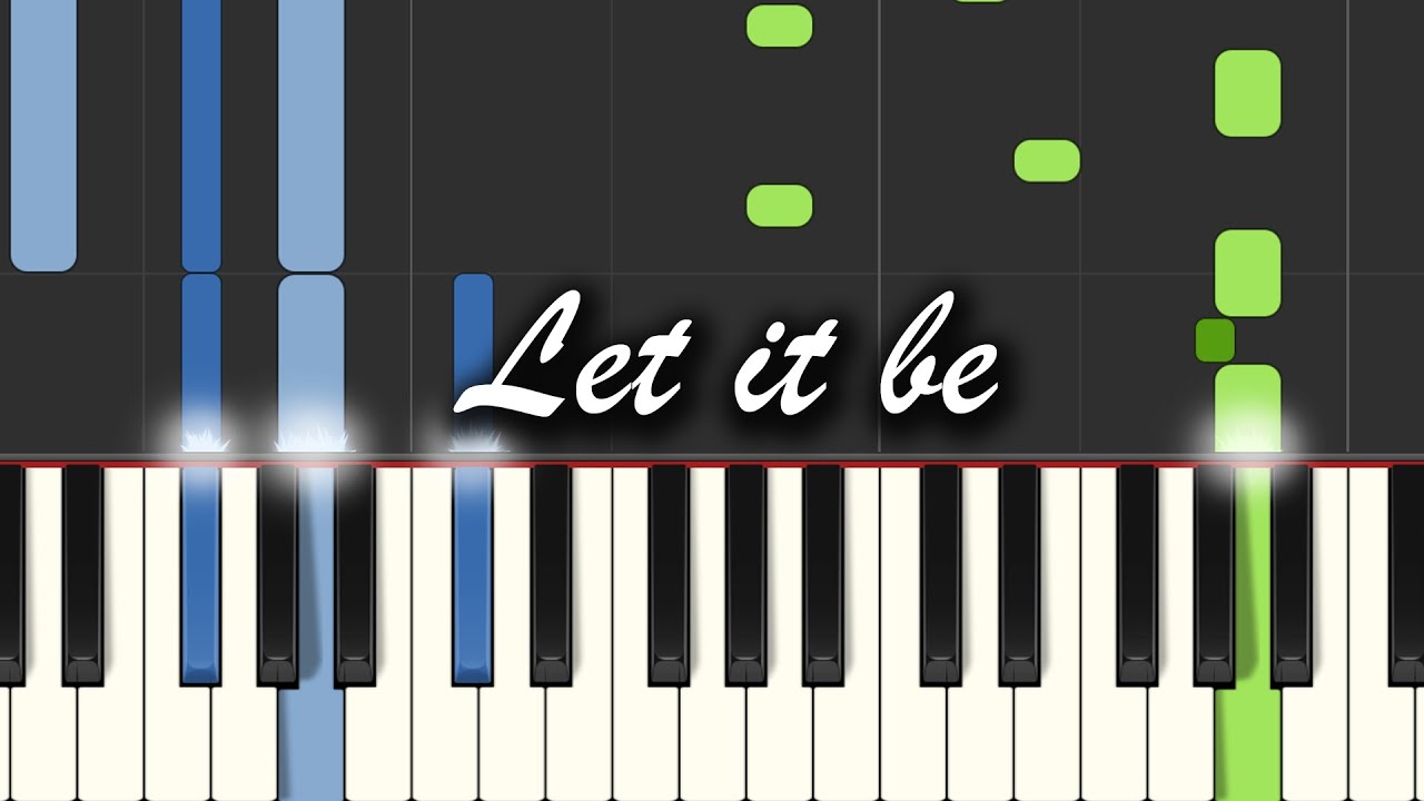 Let It Be - The Beatles | EASY Piano Tutorial (Synthesia) - YouTube