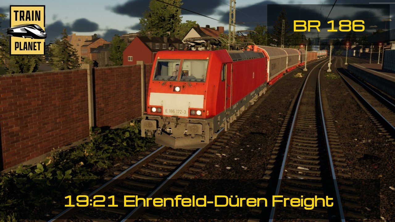 Train Planet (Demo) | BR 186 | 17:21 Köln-Ehrenfeld - Düren Freight ...