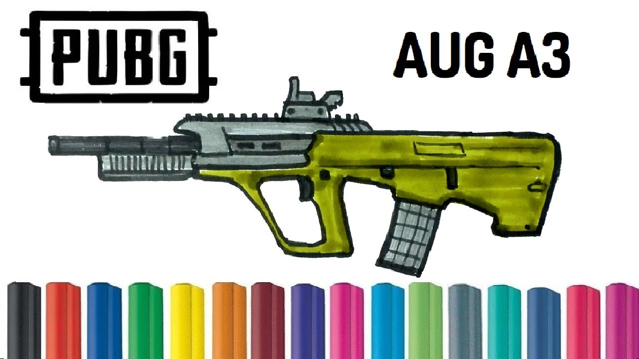 Easy Drawing AUG A3 Pubg Mobile I Kolay Pubg Mobile AUG A3 Çizimi - YouTube