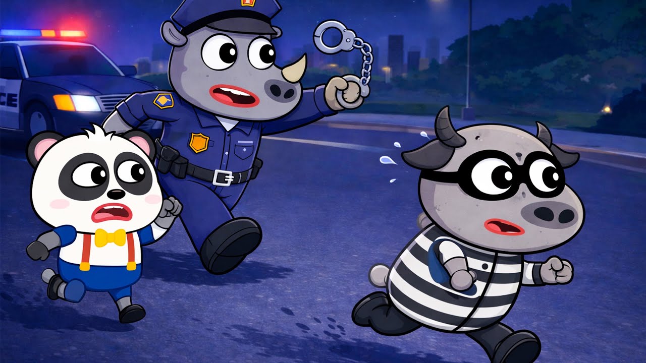 Boo Teams Up with the Police to Catch a Thief in the Dark Night 🚔🐼 ...