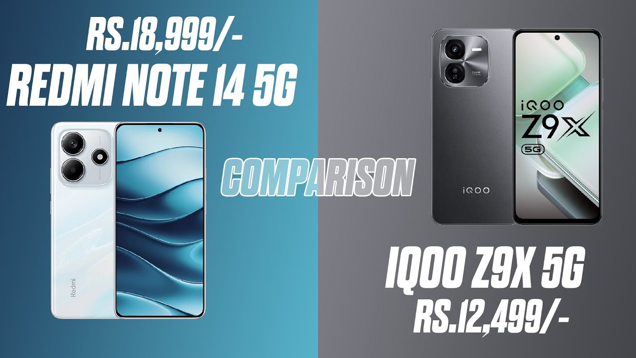 Redmi Note 14 5g Vs IQOO Z9x 5g Comparison|Dimensity 7025 Ultra Vs SD 6 ...