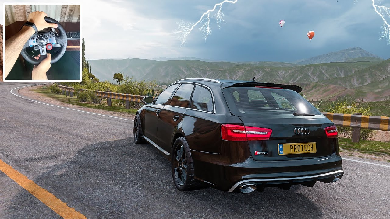 800HP Audi RS6 Avant - Forza Horizon 5 | Logitech g29 gameplay - YouTube