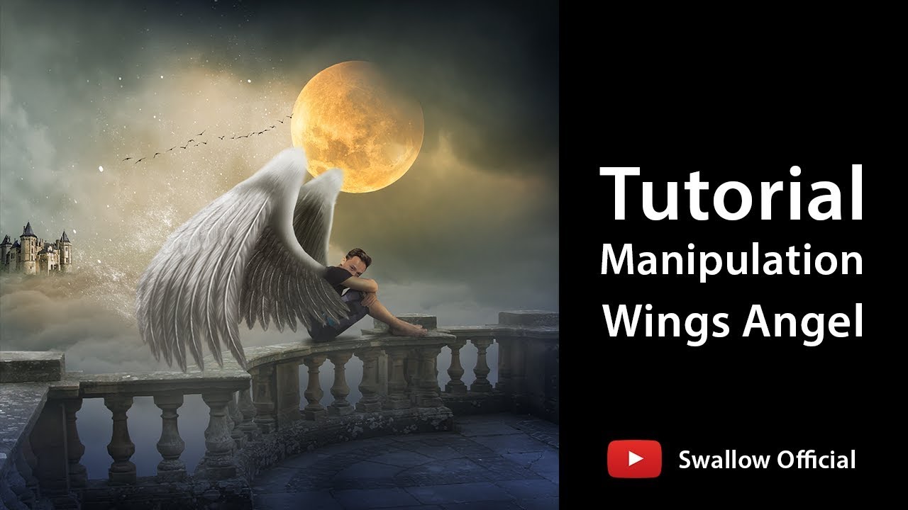 Tutorial Manipulation Dark Wings Angel | Photoshop CC 2017 - YouTube