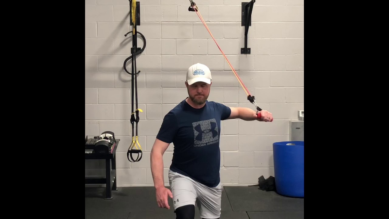 Split squat anterior oblique sling punch - YouTube