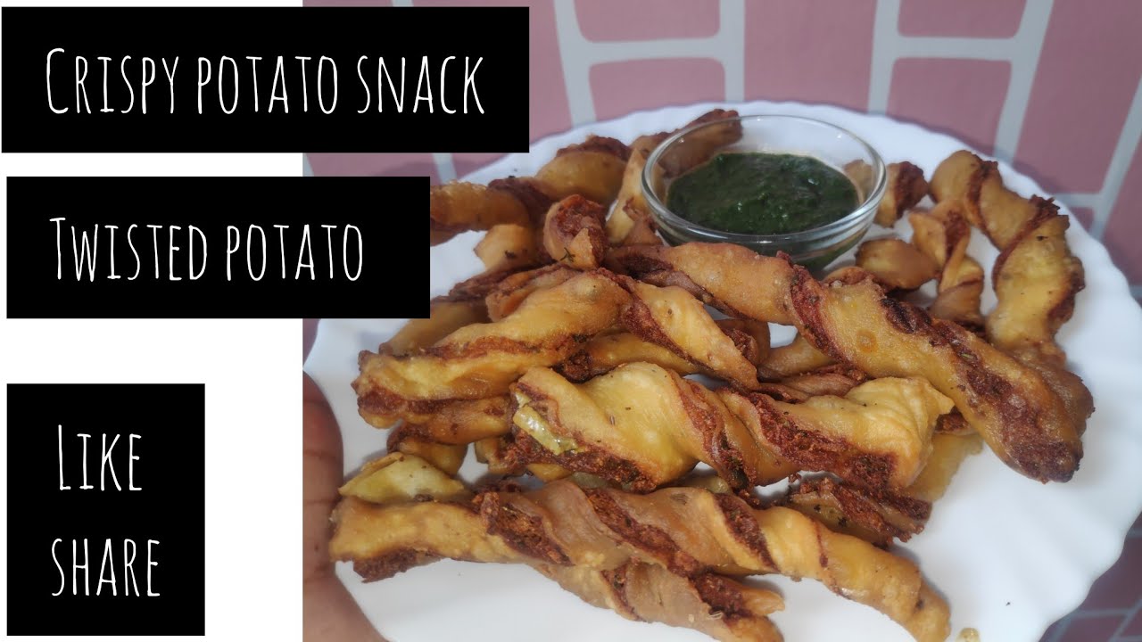 "Golden Crispy Twisted Potatoes | Perfect Snack Recipe | Easy ...