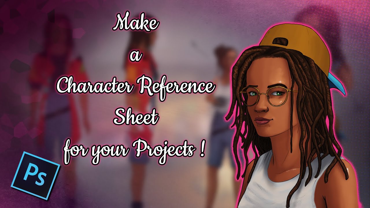 How to draw a Character Reference Sheet ! Tutorial on Photoshop - YouTube