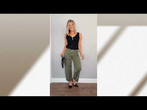 White Maxi, White Wide Leg, Cream Linen, Black Palazzo, Olive Barrel, Cuffed Jeans — Sorted #ootd