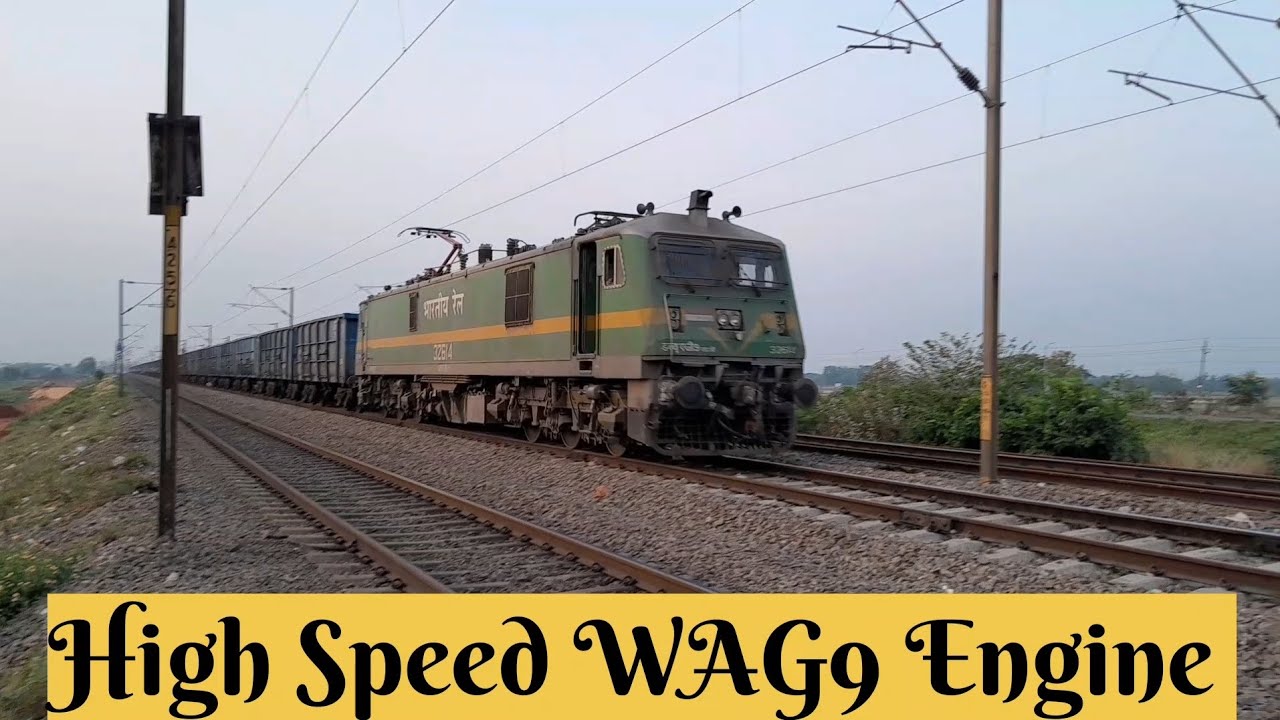 High Speed WAG9 Engine Pulling Empty Wagons. Indian Railways. - YouTube